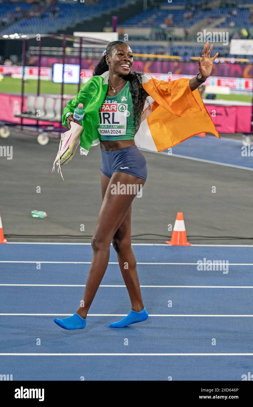 Rhasidat Adeleke (Ireland), mixed 4 x 400m relay gold medal at European ...