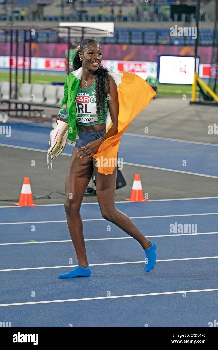 Rhasidat Adeleke (Ireland), mixed 4 x 400m relay gold medal at European ...