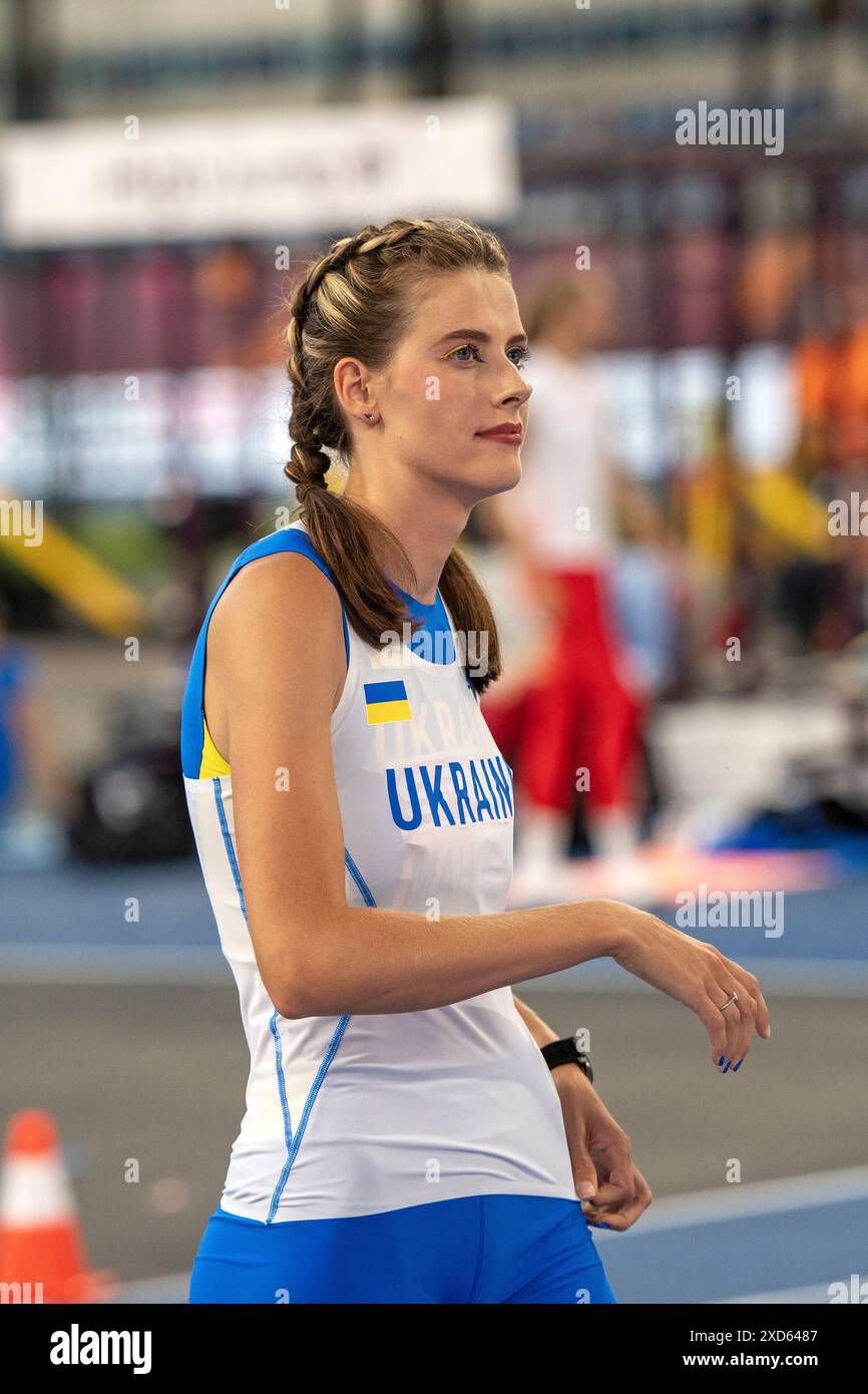 Yaroslava Mahuchikh (Ukraine), women's high jump gold medal at the ...