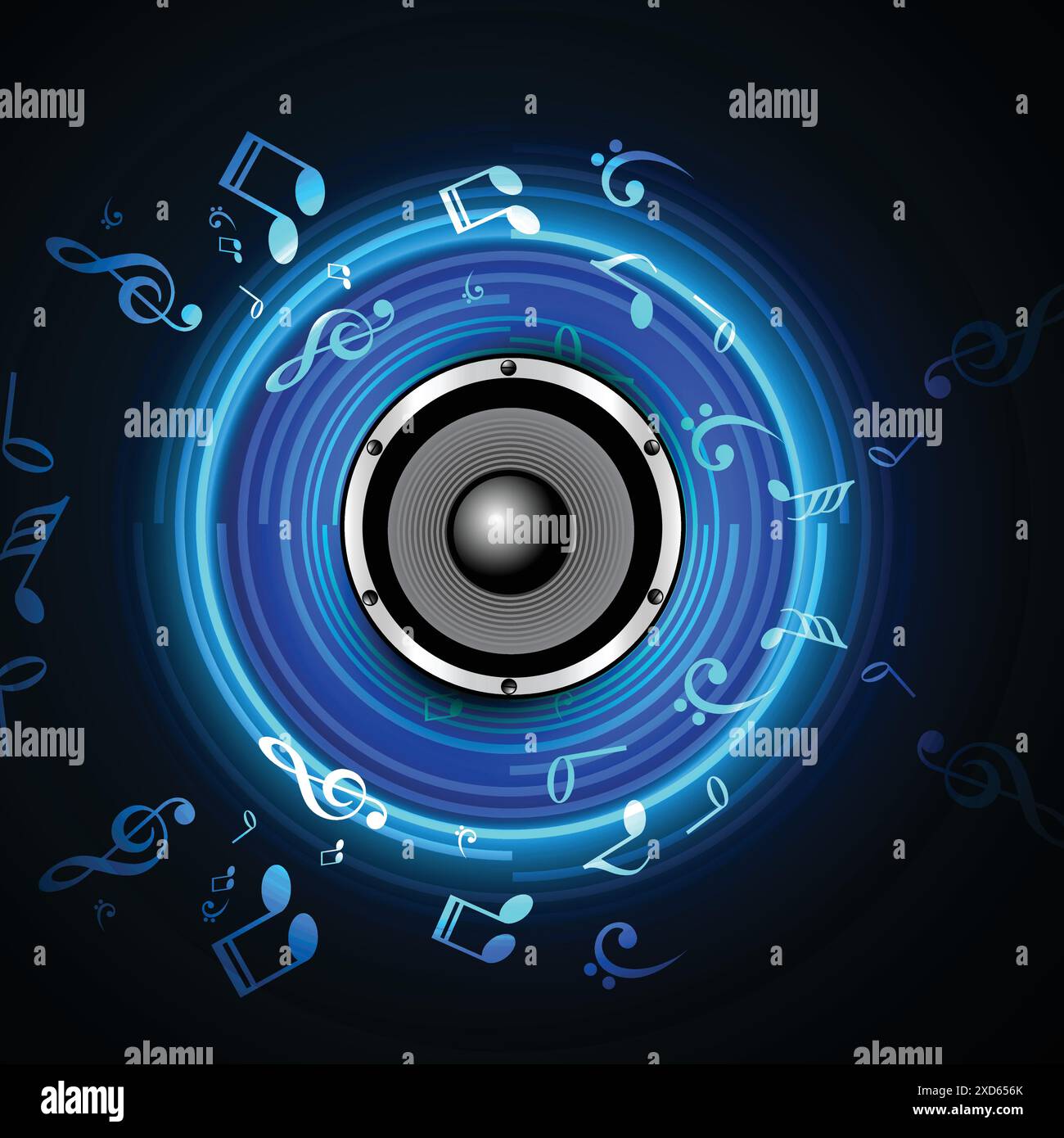 blue musical background vector design illustration Stock Vector Image ...