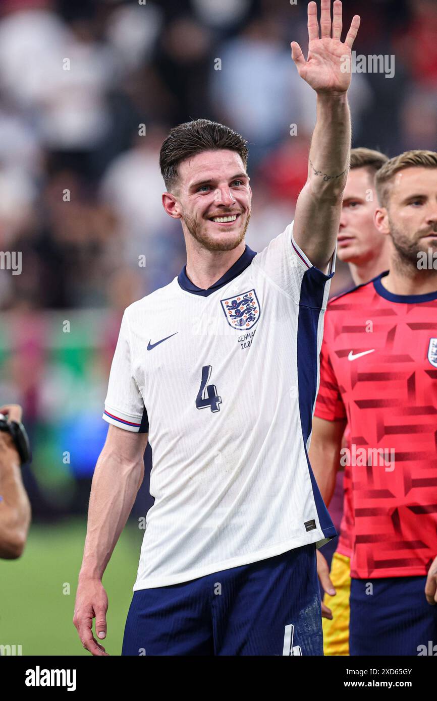 FRANKFURT, GERMANY - JUNE 20: Declan Rice of England thanks the fans ...