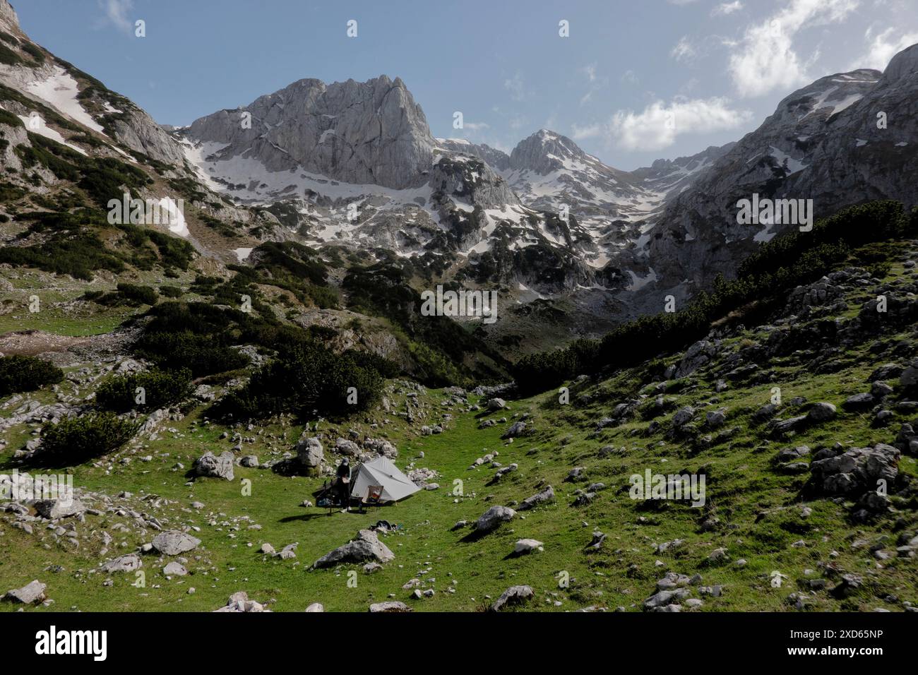 Camping under the high peaks of Durmitor National Park, Zabljak ...