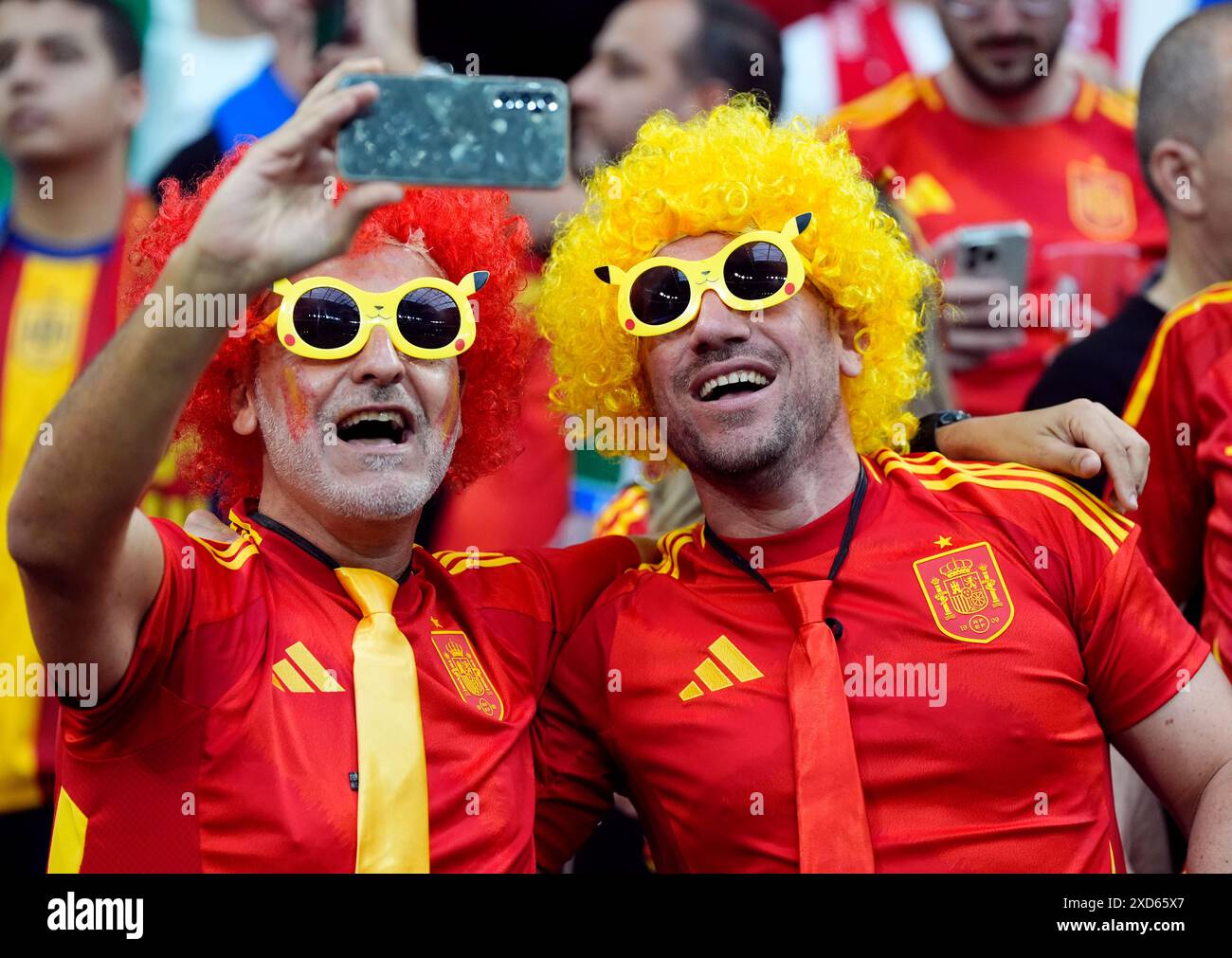 Spain fans during the UEFA Euro 2024 Group B match at the Arena ...