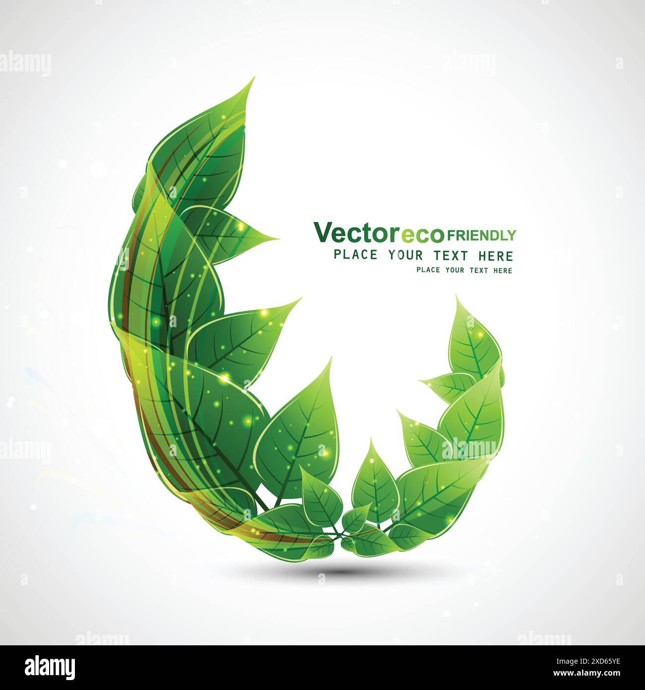 beautiful natural leaves vector design illustration Stock Vector Image ...