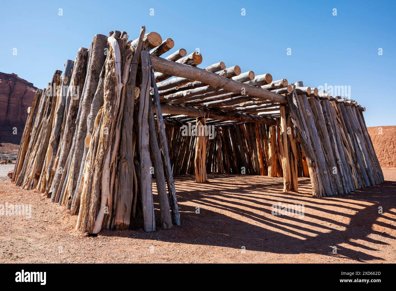 Traditional Navajo cooking shed; Monument Valley; Utah; USA Stock Photo ...