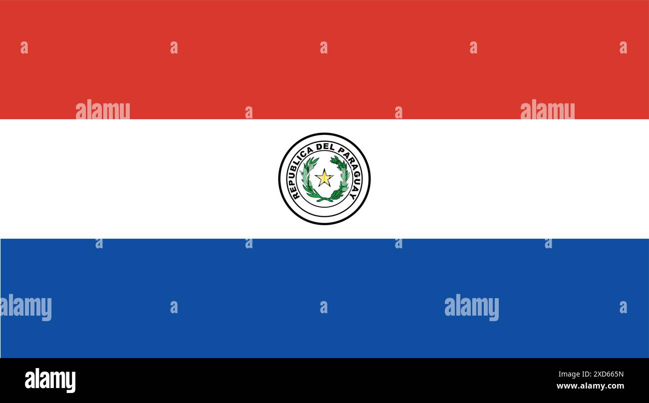Flags of paraguay Stock Vector Image & Art - Alamy
