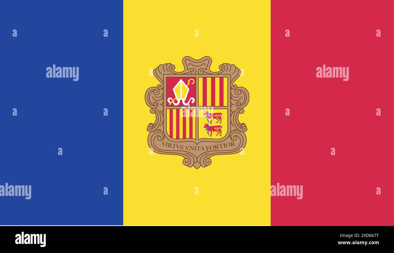 National flag andorra andorran Stock Vector Images - Alamy