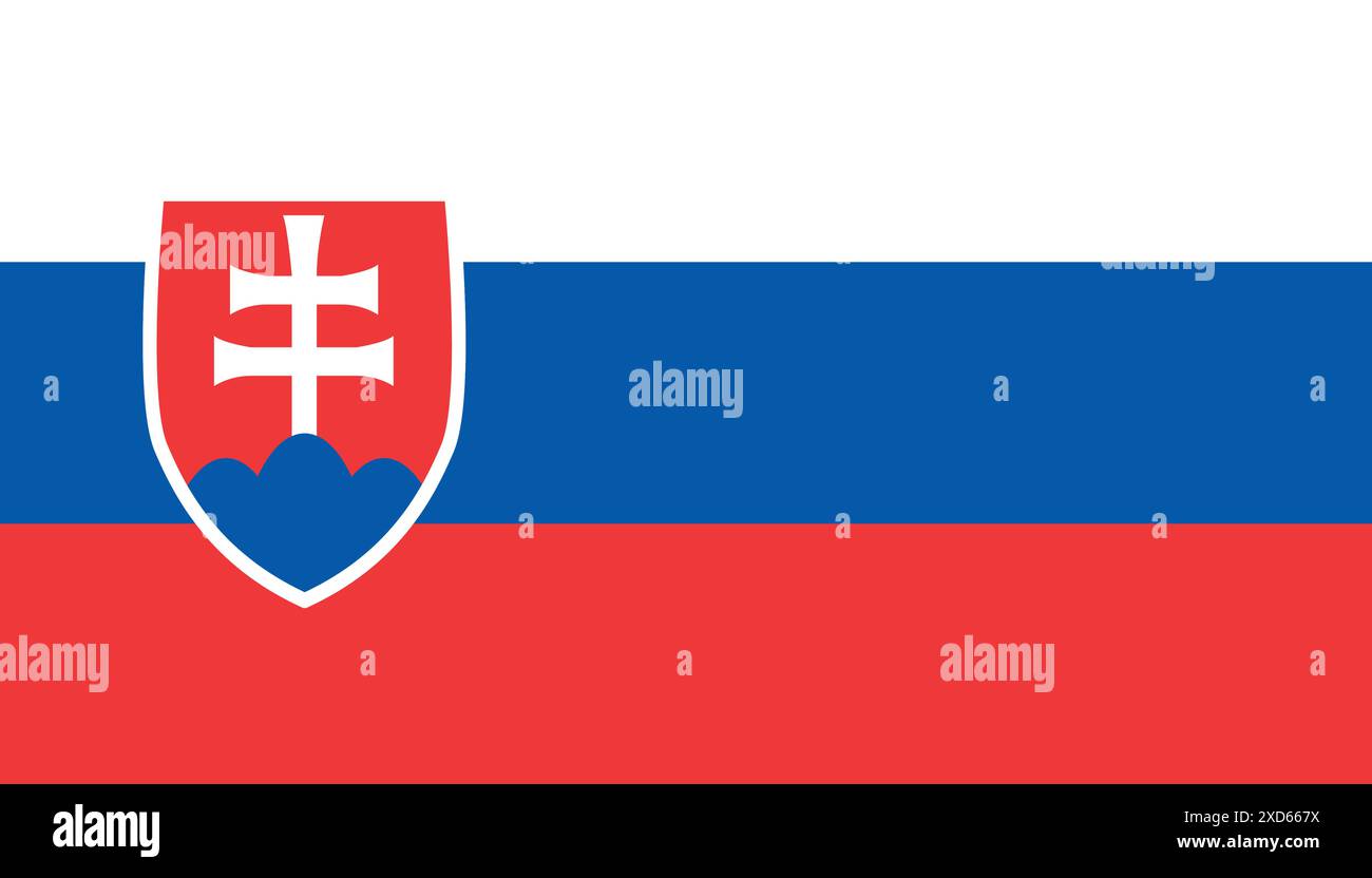 Slovak national flag Stock Vector Images - Alamy