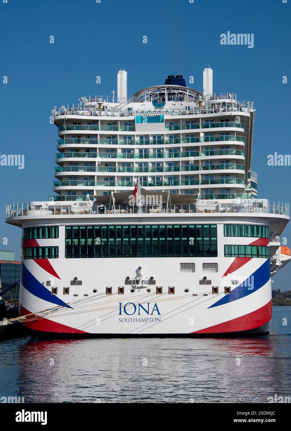 Stavanger, Norway - April 17 2023 - A view of the rear of P and O ...