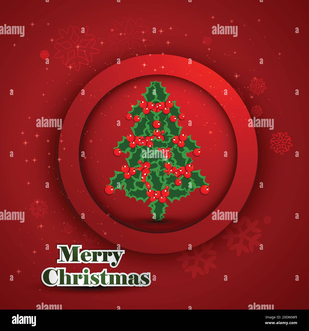 red color christmas card vector design illustration Stock Vector Image ...