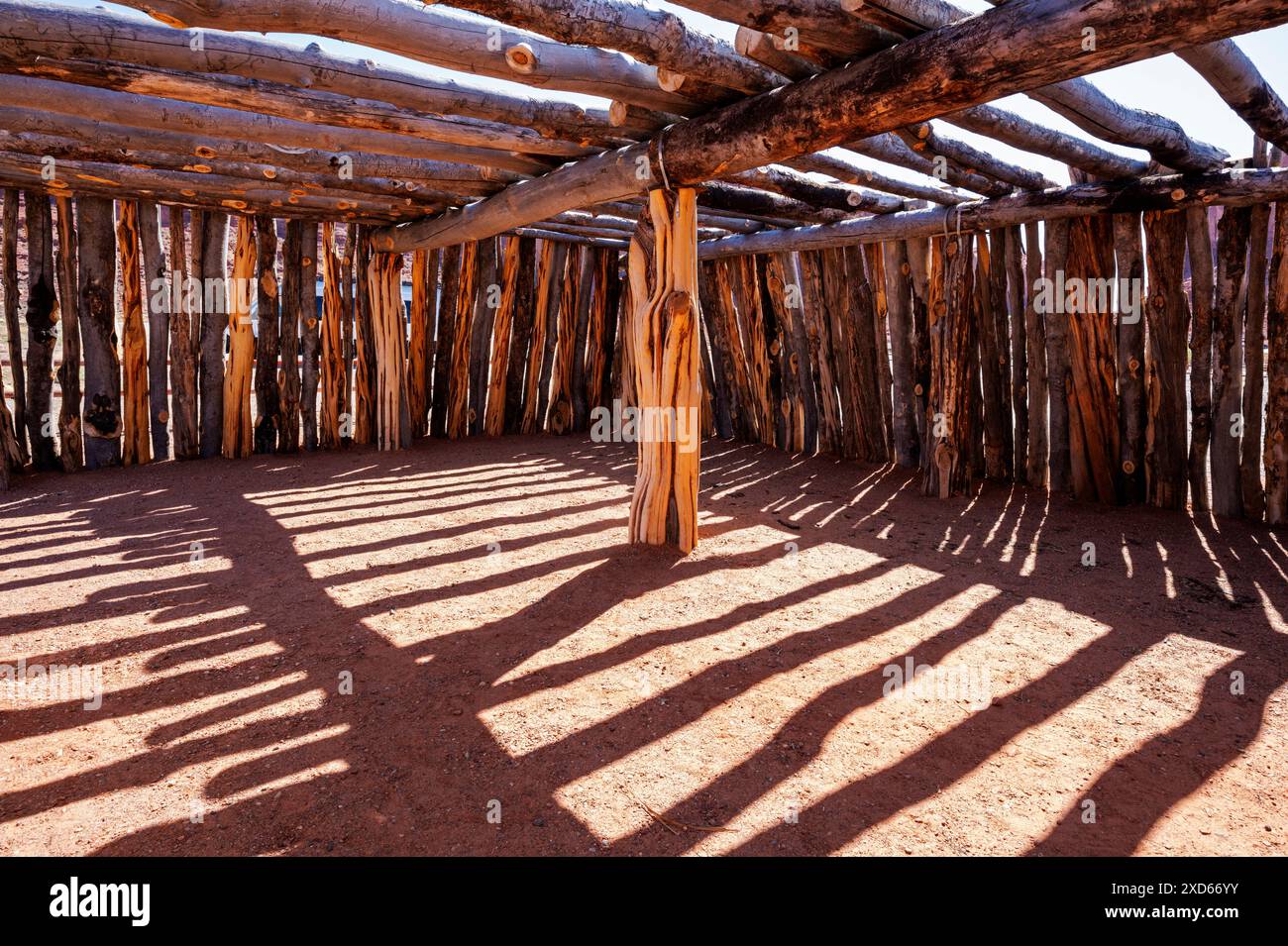 Traditional Navajo cooking shed; Monument Valley; Utah; USA Stock Photo ...