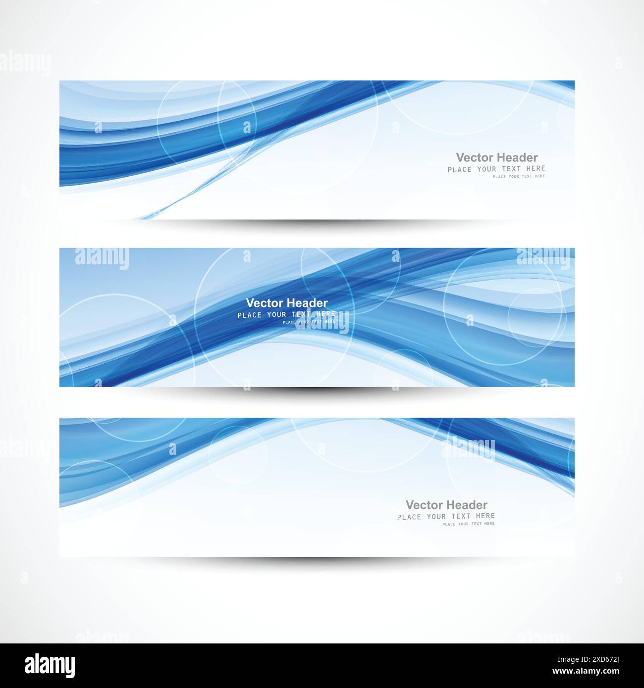 blue wave headers vector design illustration Stock Vector Image & Art ...