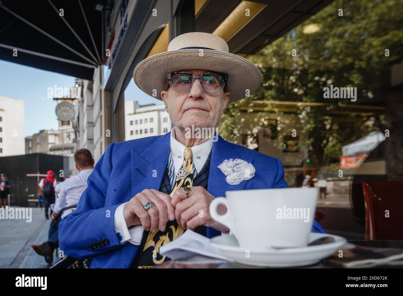 George Skeggs, famously known as Soho George poses for a photograph as ...