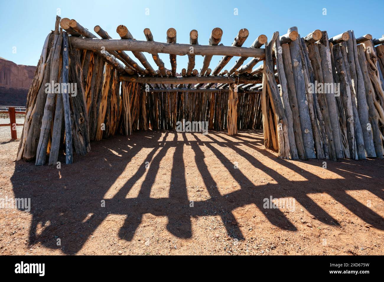 Traditional Navajo cooking shed; Monument Valley; Utah; USA Stock Photo ...