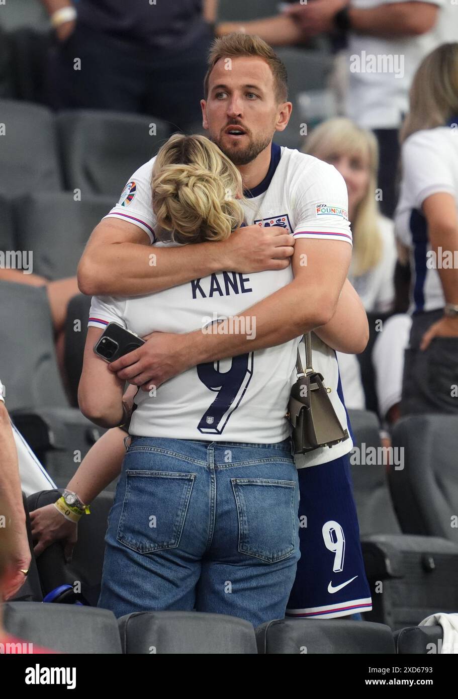 England's Harry Kane with wife Katie Goodland after the UEFA Euro 2024 ...