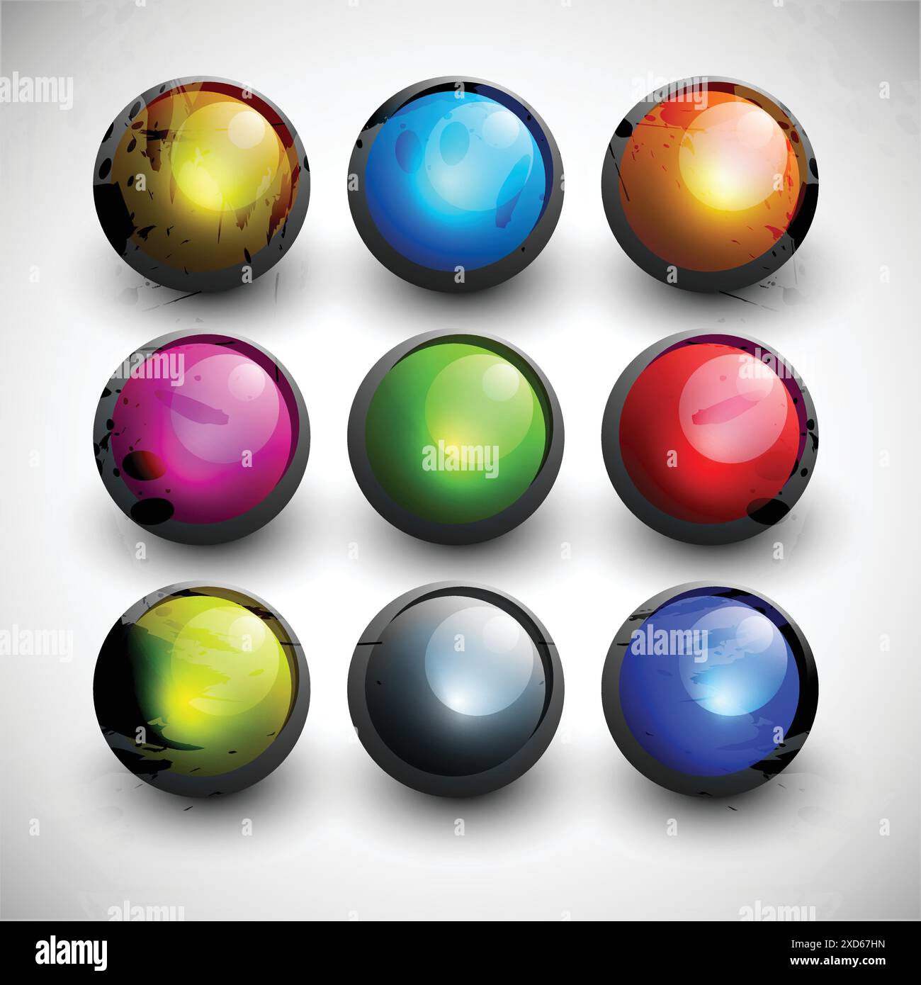 colorful circular buttons vector design illustration Stock Vector Image ...