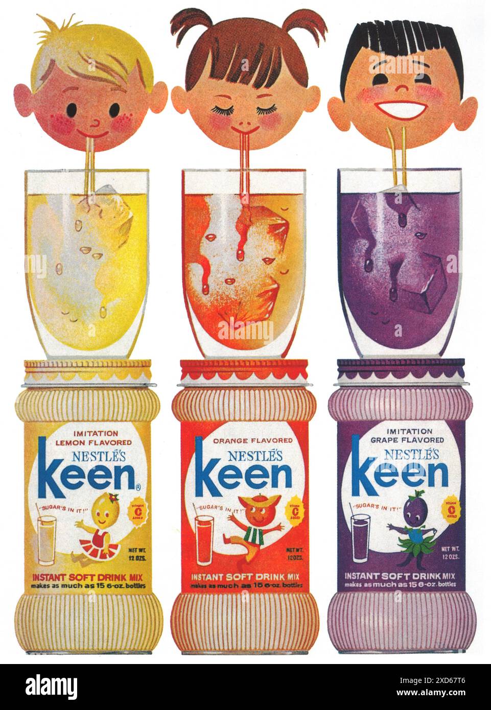 1964 Nestles Keen Instant Soft Drink Mix Ad Stock Photo - Alamy