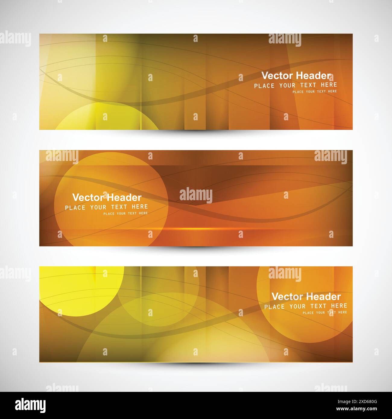 orange modern headers collection Stock Vector Image & Art - Alamy