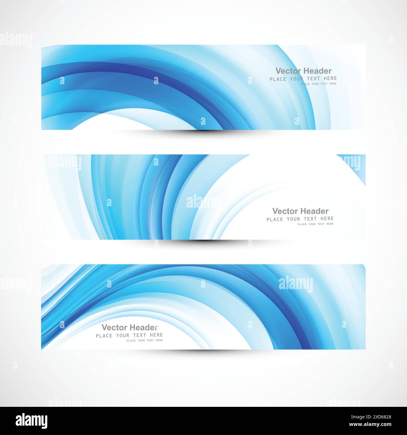 blue wavy headers vector design illustration Stock Vector Image & Art ...