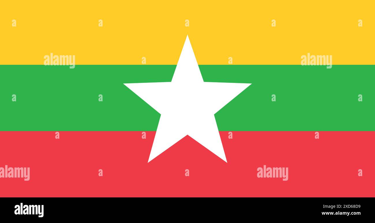 Flag of Myanmar Stock Vector Image & Art - Alamy