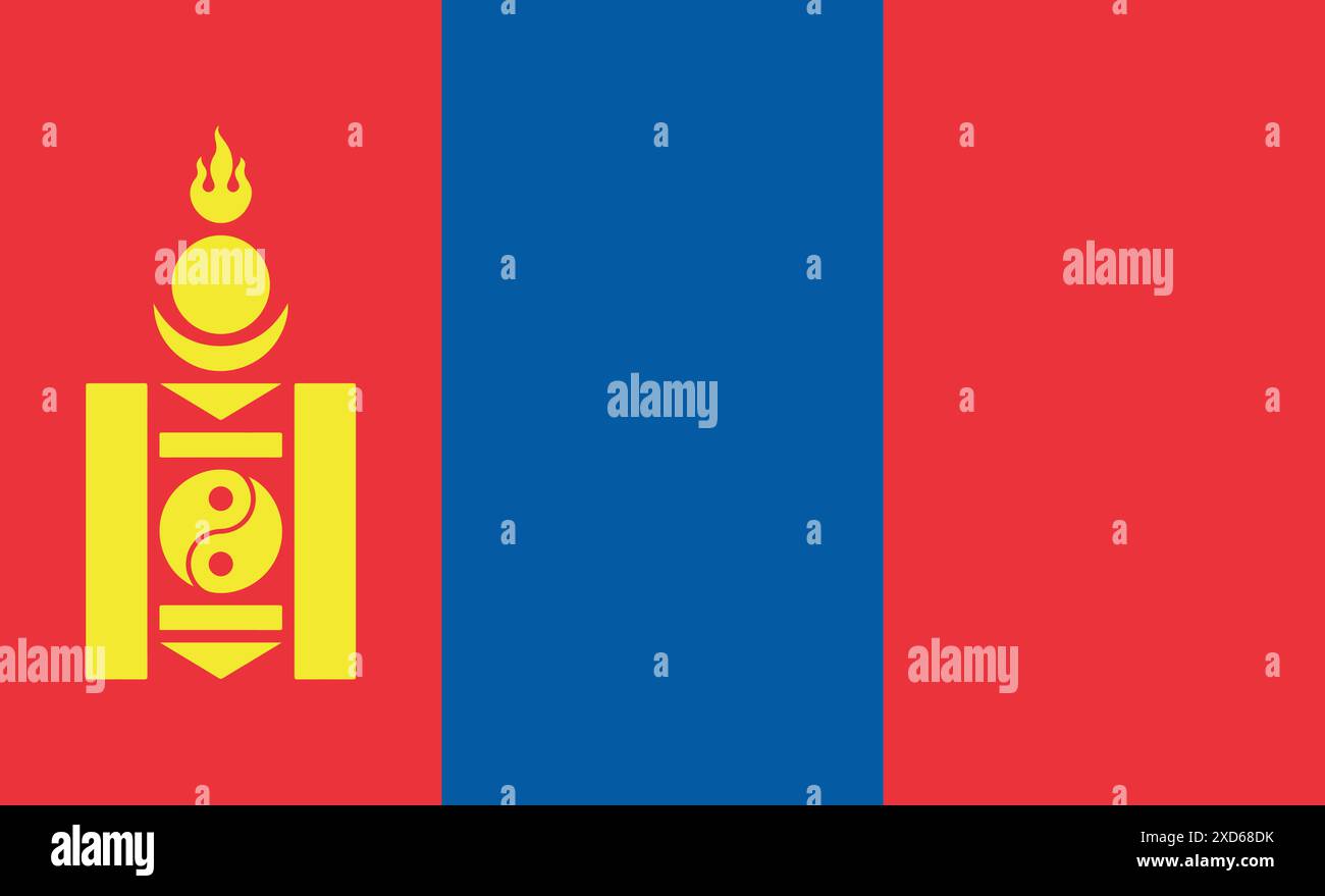 Flag of Mongolia Stock Vector Image & Art - Alamy