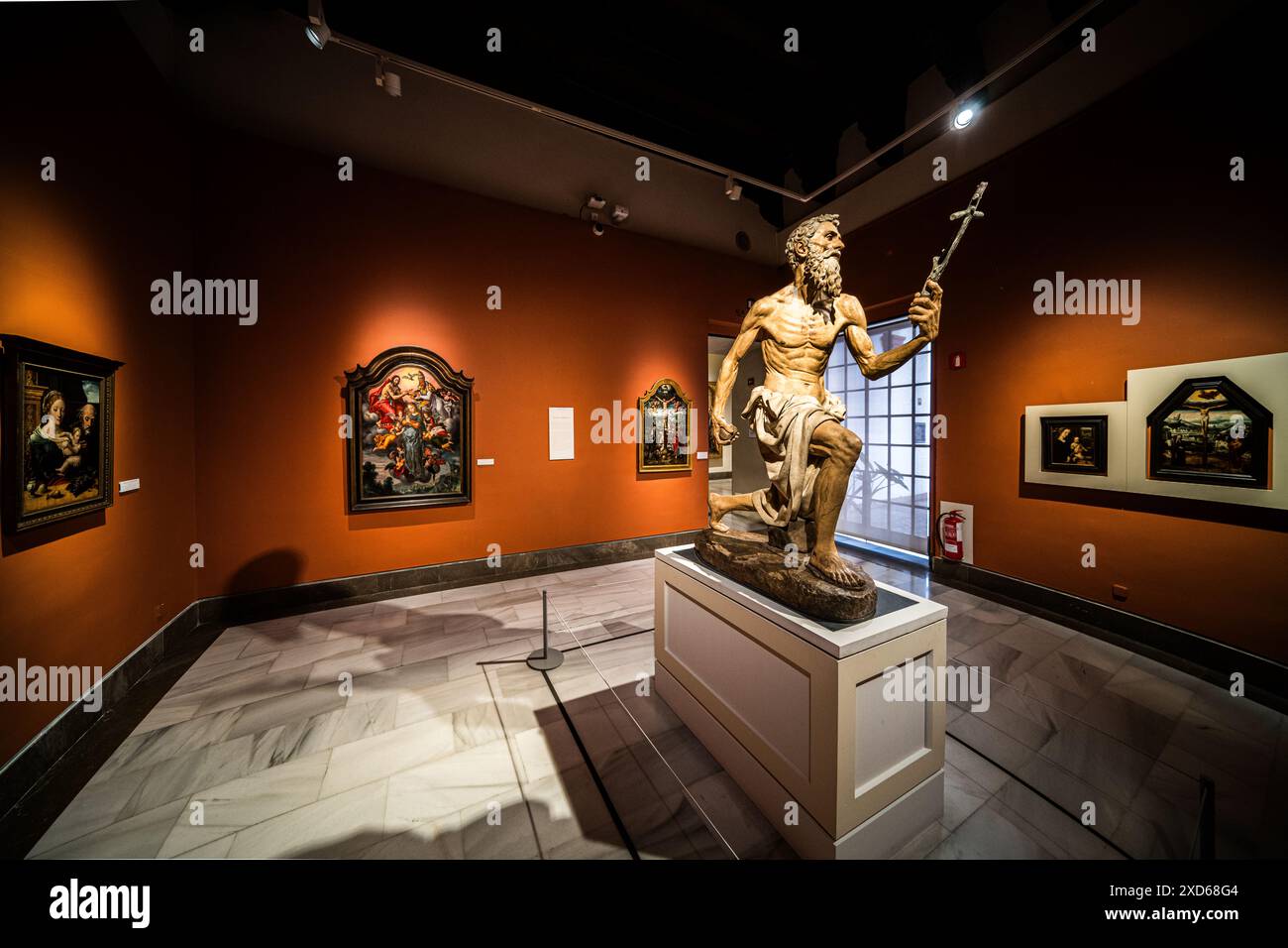 Interior of Museo de Bellas Artes de Sevilla featuring the San Jerónimo ...