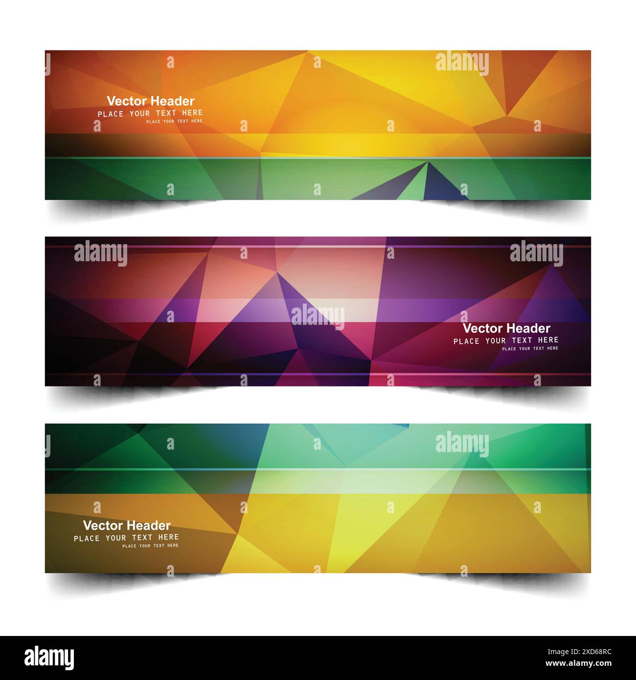 colorful polygonal banners vector design illustration Stock Vector ...