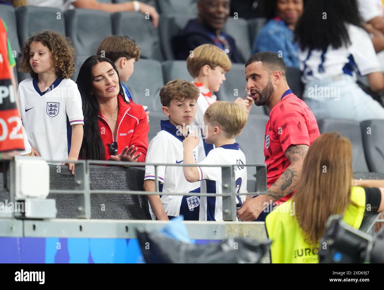England's Kyle Walker with wife Annie Kilner and family after the UEFA ...