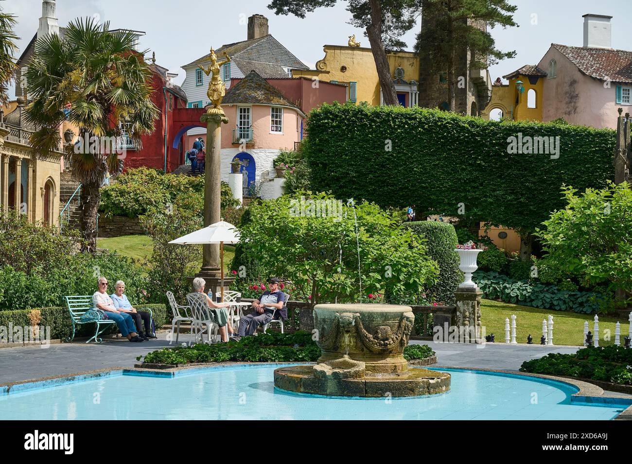 Portmeirion italian style village in Gwynedd, North Wales,UK Stock ...