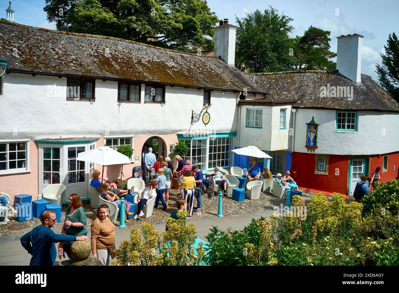 Portmeirion italian style village in Gwynedd, North Wales,UK Stock ...