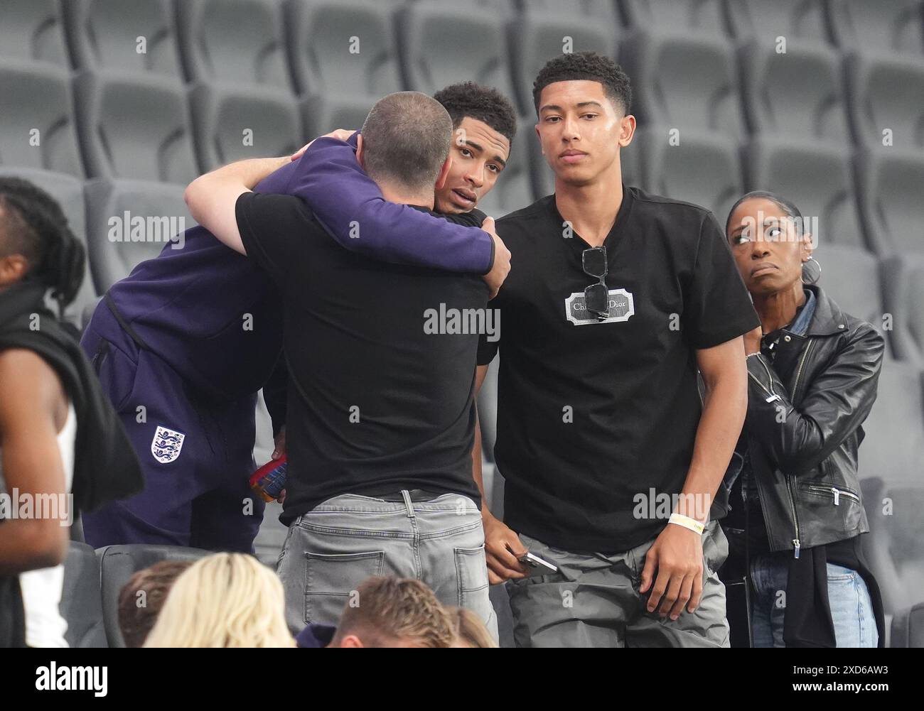 England's Jude Bellingham with brother Jobe Bellingham (second right ...