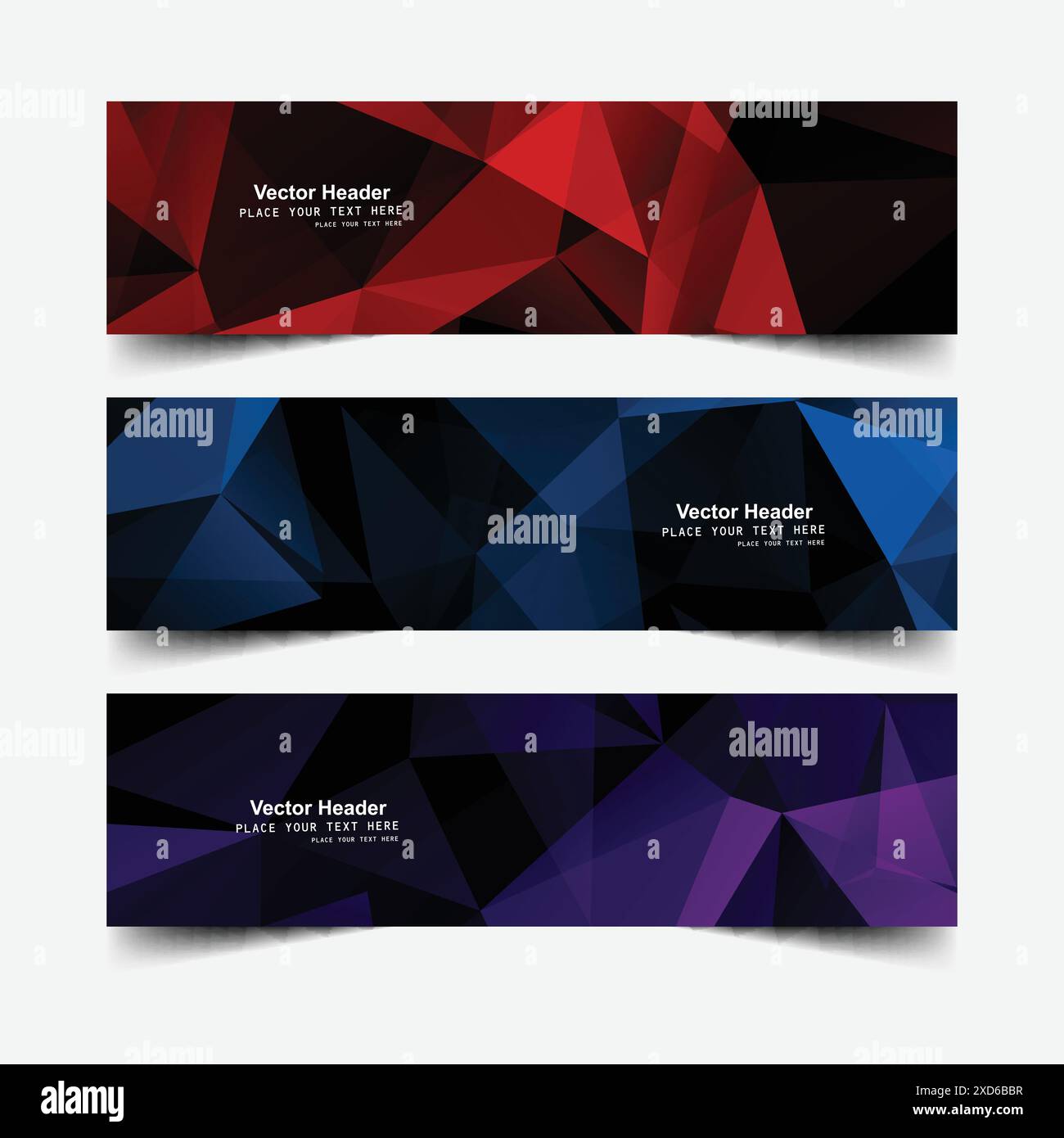 polygonal headers vector design illustration Stock Vector Image & Art ...