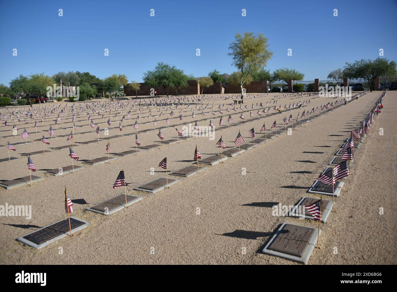 Phoenix, AZ., U.S.A. May 27, 2034. National Memorial Cemetery. United ...