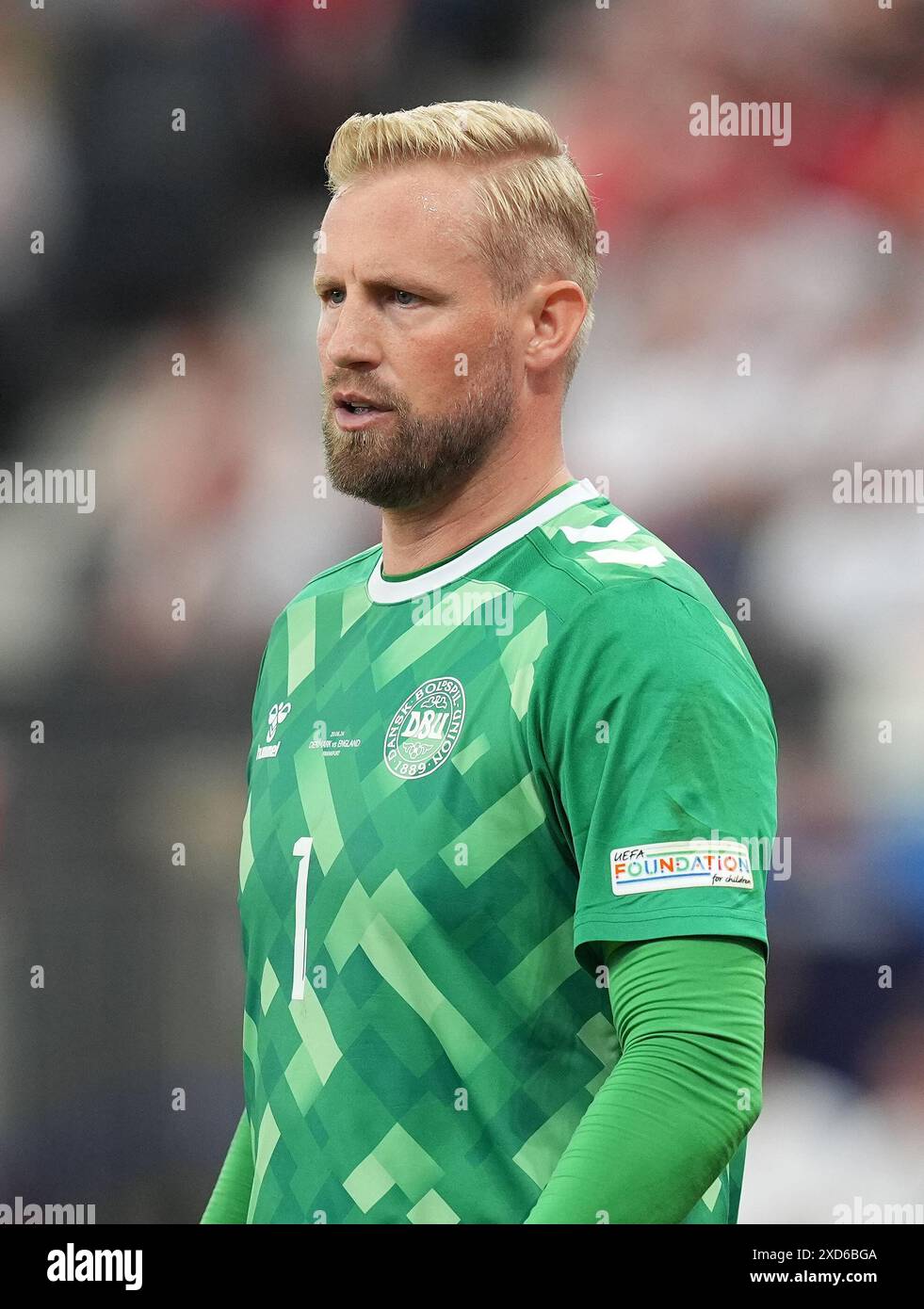 Denmark goalkeeper Kasper Schmeichel during the UEFA Euro 2024 match at ...