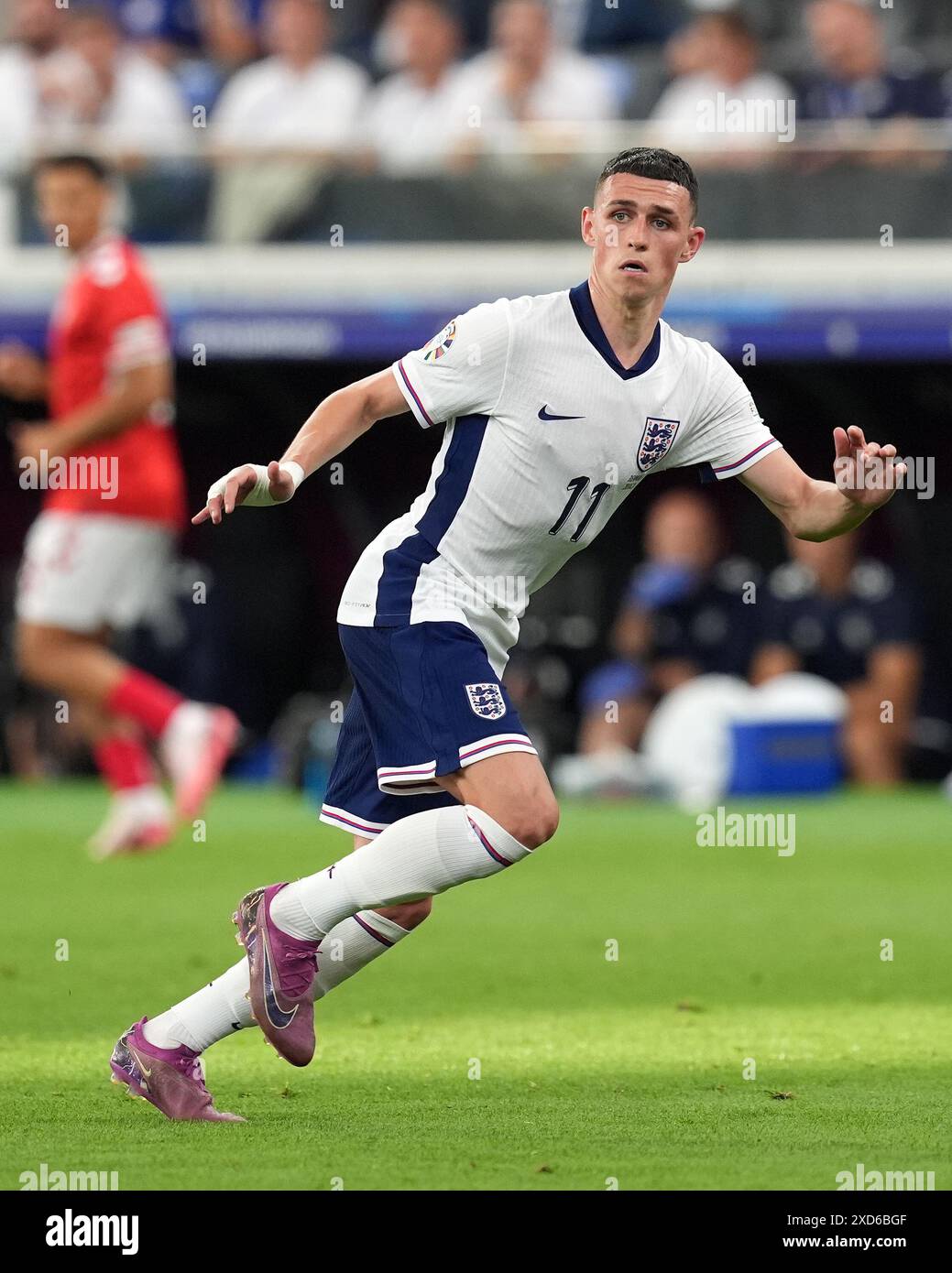 England’s Phil Foden during the UEFA Euro 2024 match at the Frankfurt ...