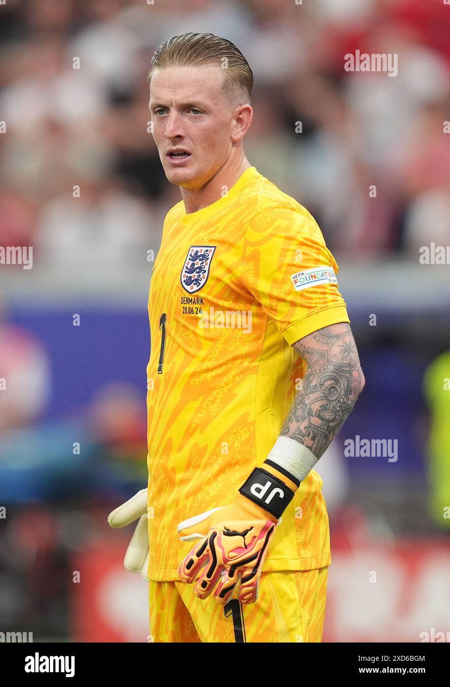 England goalkeeper Jordan Pickford during the UEFA Euro 2024 match at ...