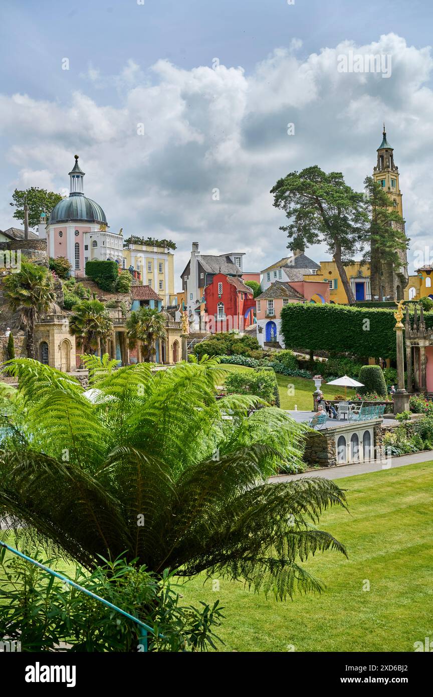 Portmeirion italian style village in Gwynedd, North Wales,UK Stock ...