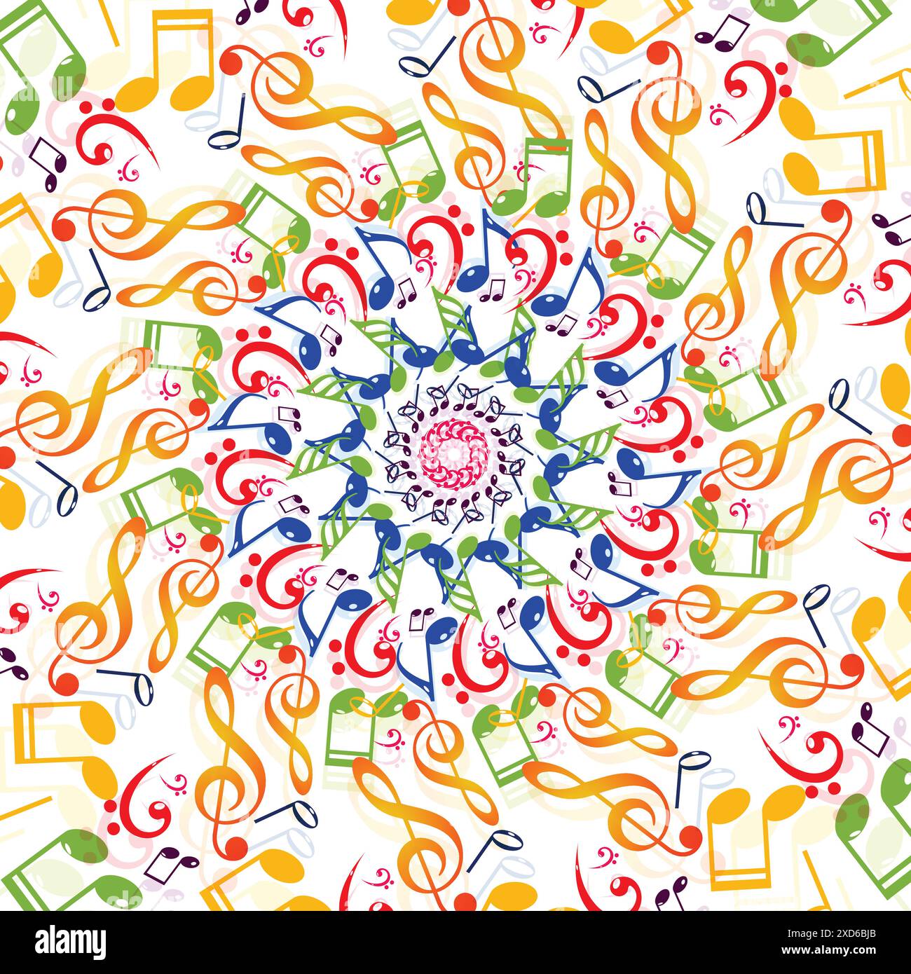 colorful musical notes background vector design illustration Stock ...