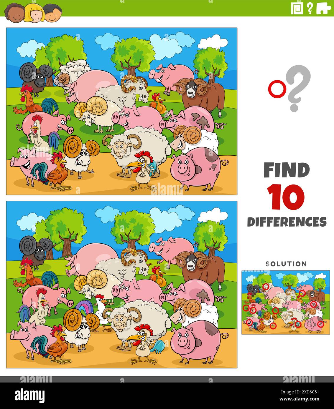 Differences test farm animals hi-res stock photography and images - Alamy