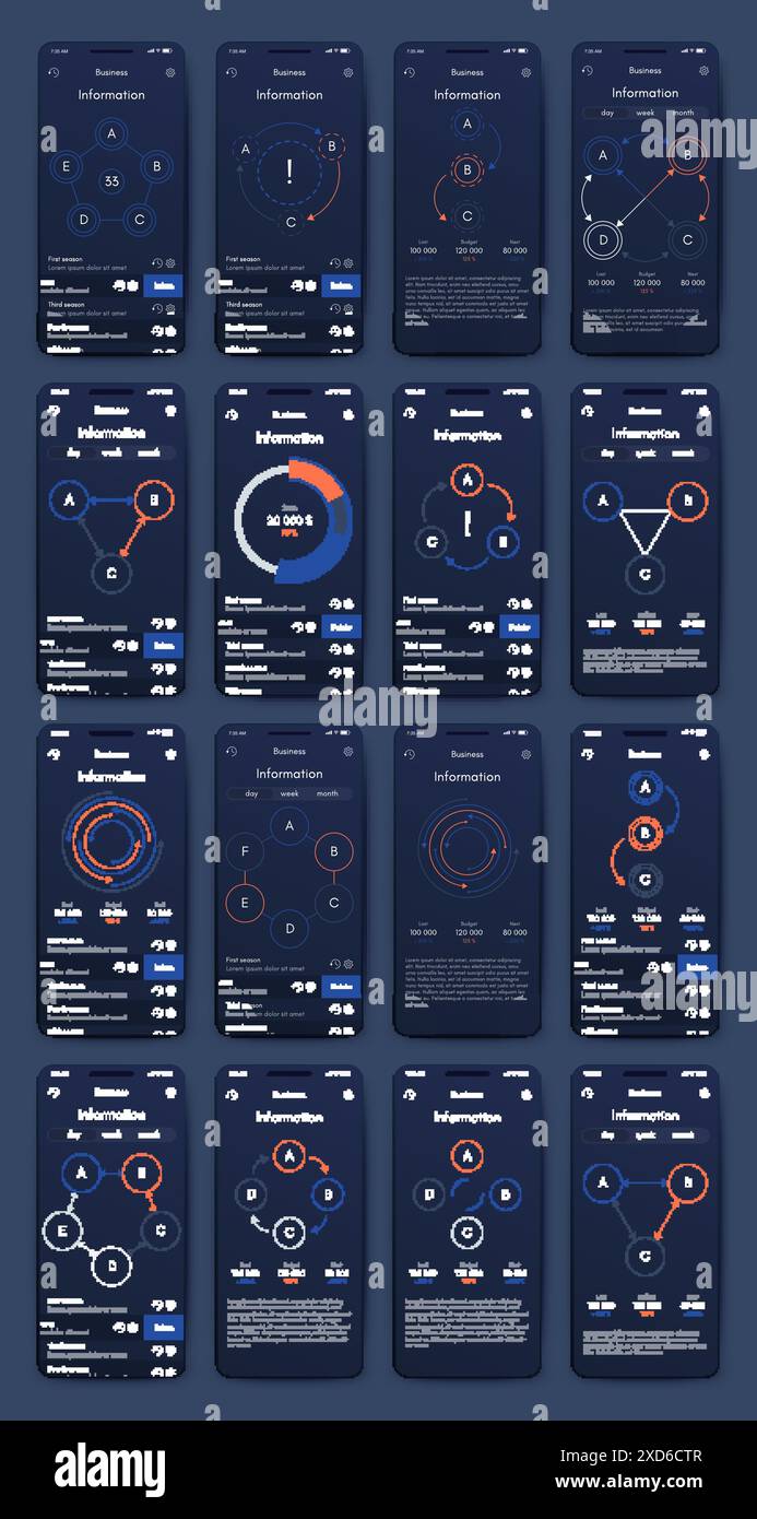 Vector graphics infographics with mobile phone. Template for creating ...