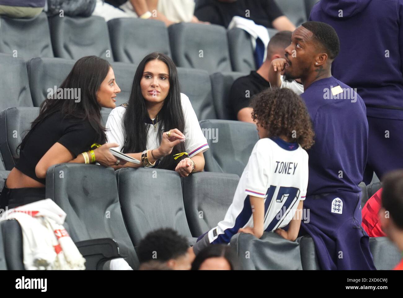 England's Ivan Toney with family after the UEFA Euro 2024 match at the ...