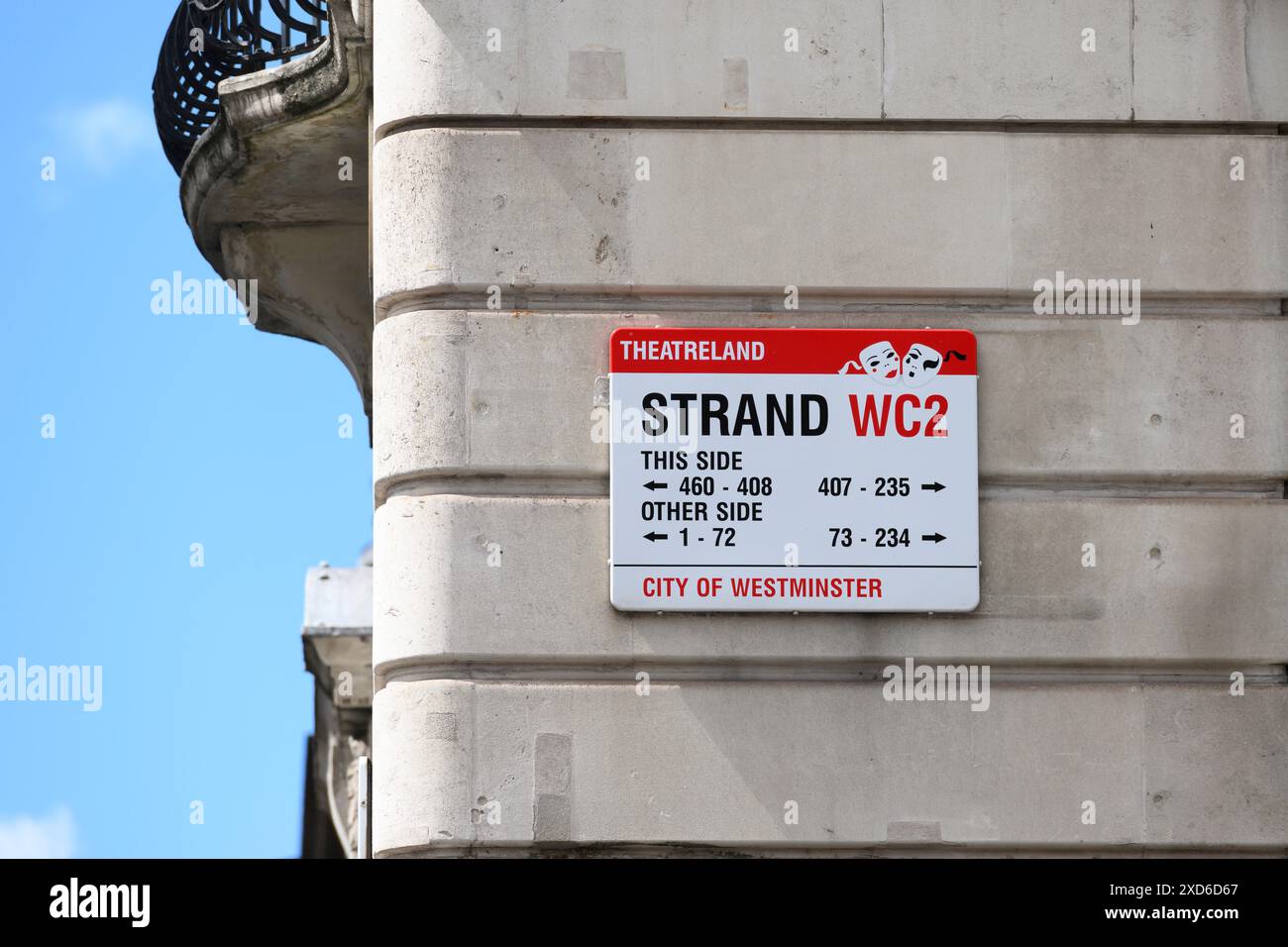 Strand, street sign, London, UK. 16 Jun 2024 Stock Photo - Alamy