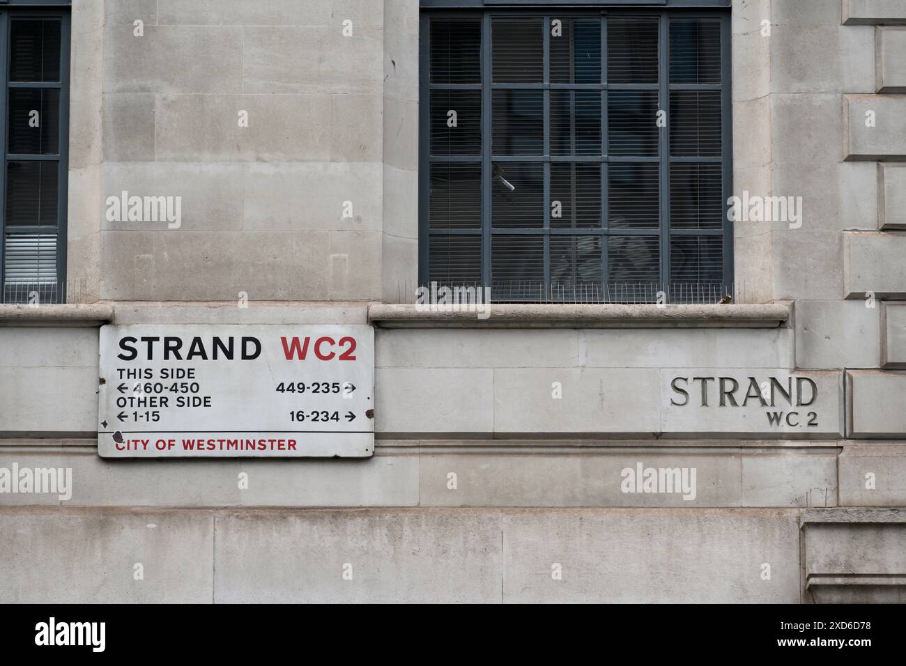 Strand, street sign, London, UK. 16 Jun 2024 Stock Photo - Alamy