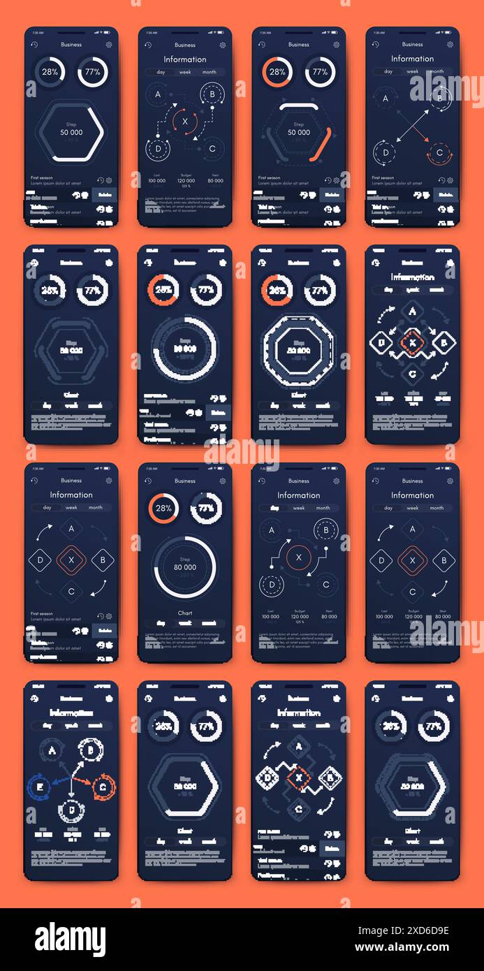 Vector graphics infographics with mobile phone. Template for creating ...
