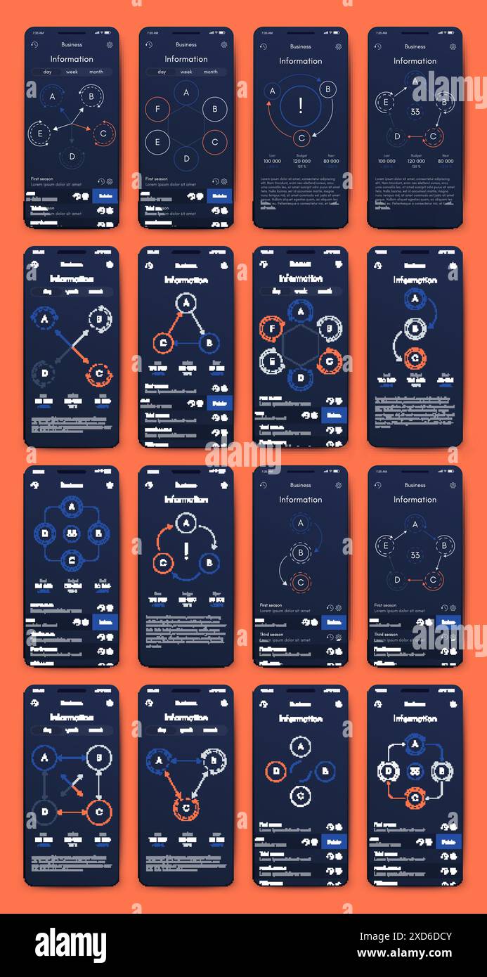 Vector graphics infographics with mobile phone. Template for creating ...