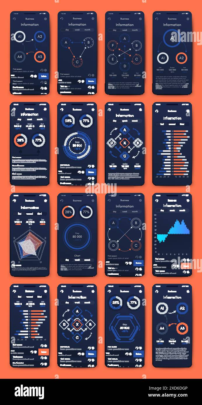 Vector graphics infographics with mobile phone. Template for creating ...