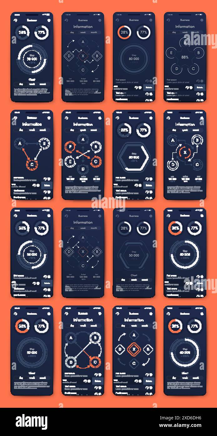 Vector graphics infographics with mobile phone. Template for creating ...
