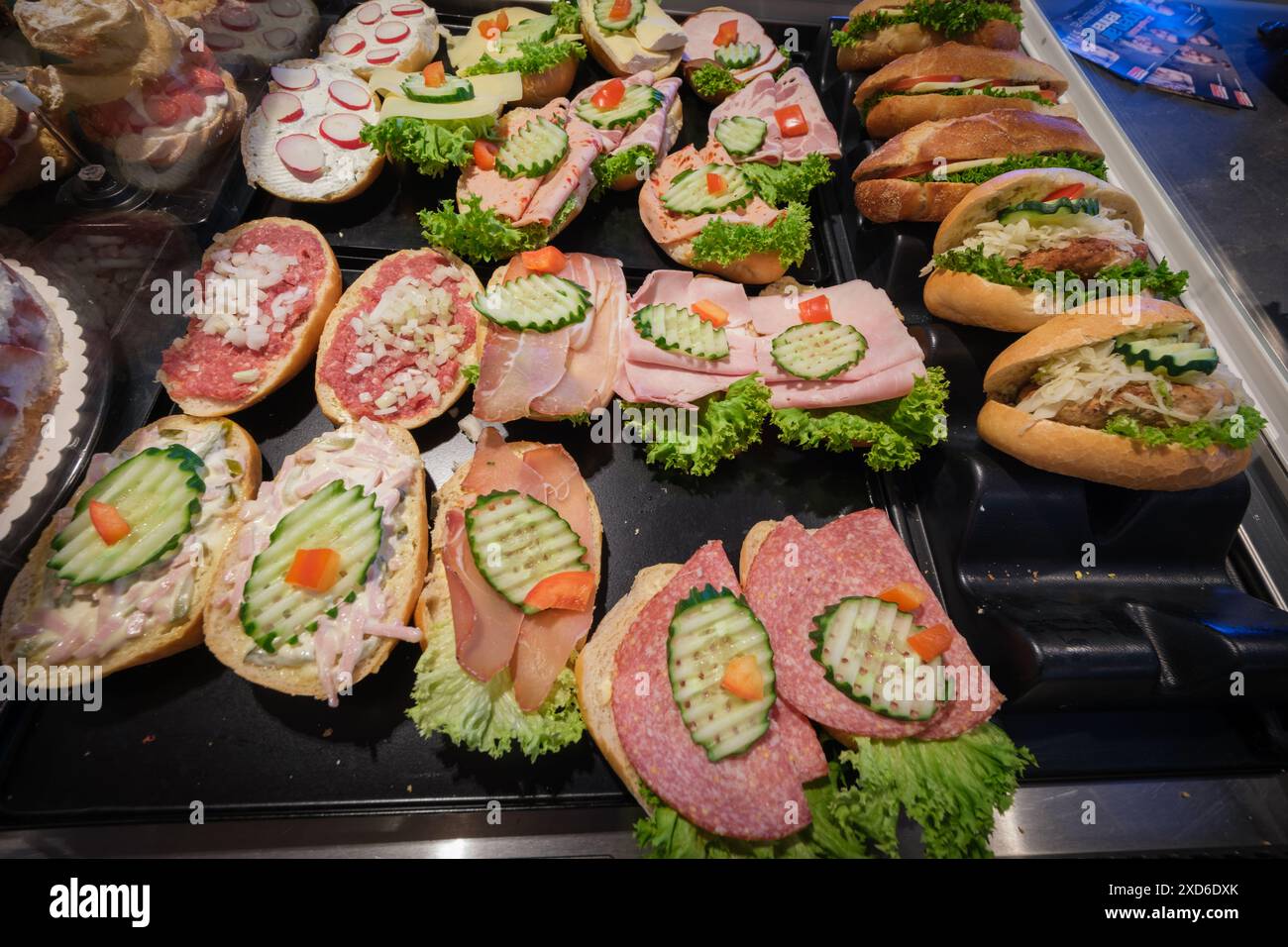 Sandwiches pizza focaccia on display hi-res stock photography and ...