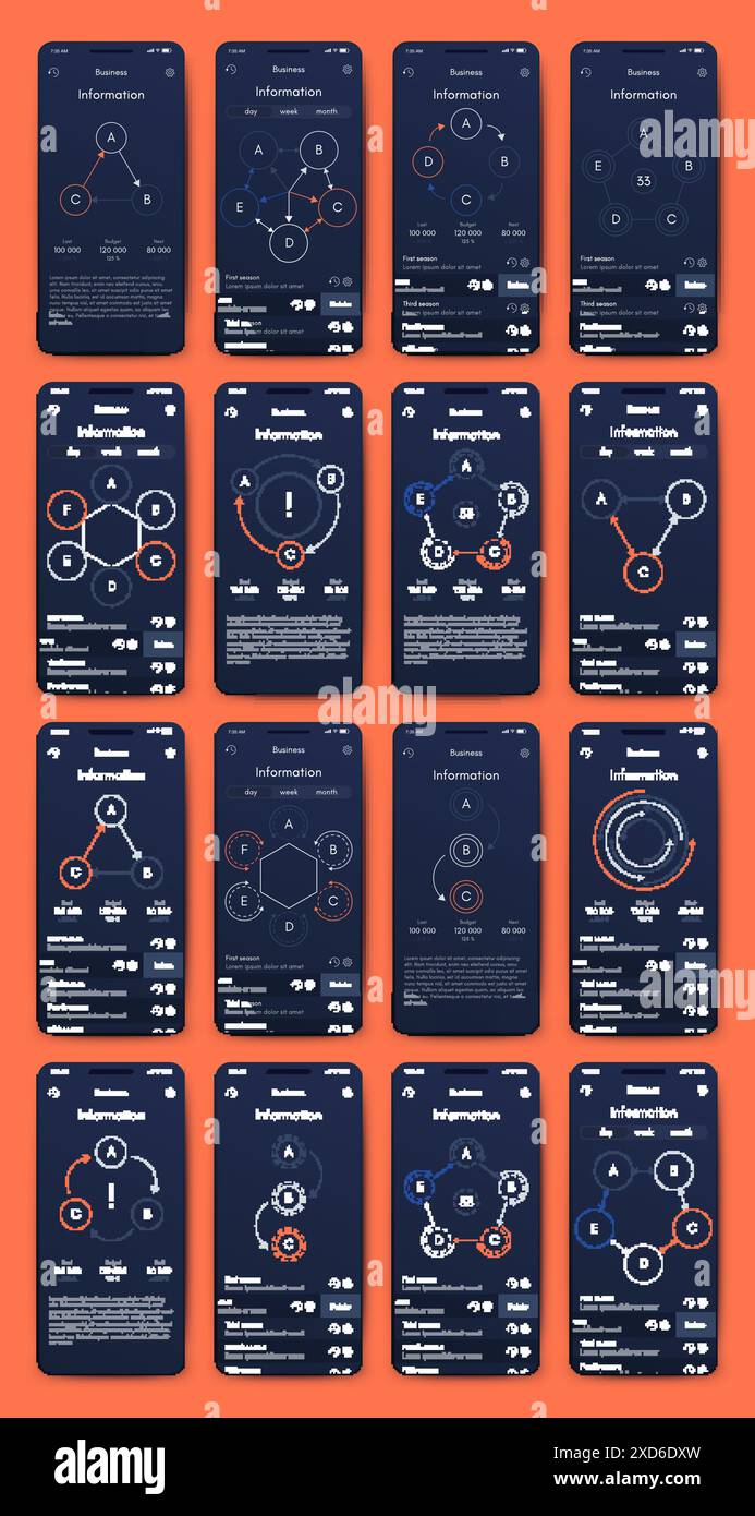 Vector graphics infographics with mobile phone. Template for creating ...