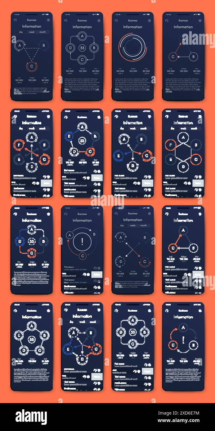 Vector graphics infographics with mobile phone. Template for creating ...